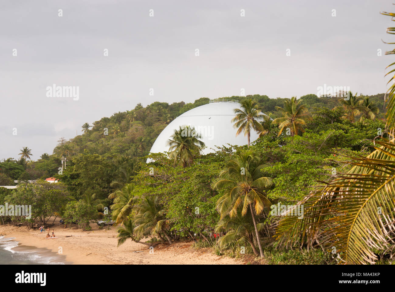 View of an old and decommissioned nuclear plant located in Rincón ...