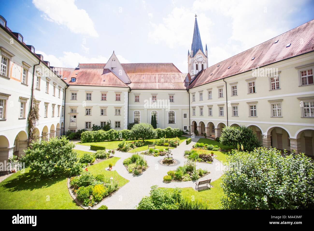Courtyard of the St. Nikola church of a former Augustinian monastery in ...