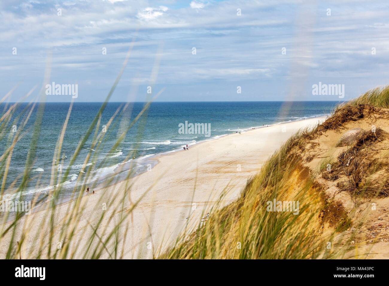 A view of the beach and dunes on the island of Sylt, Germany Stock ...