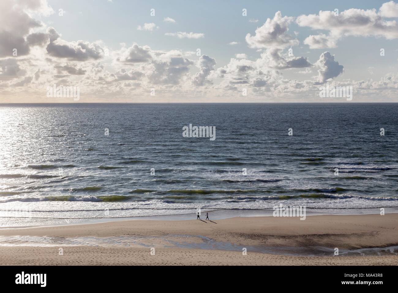 Cloudy skies and beach views on the island of Sylt in Germany Stock ...