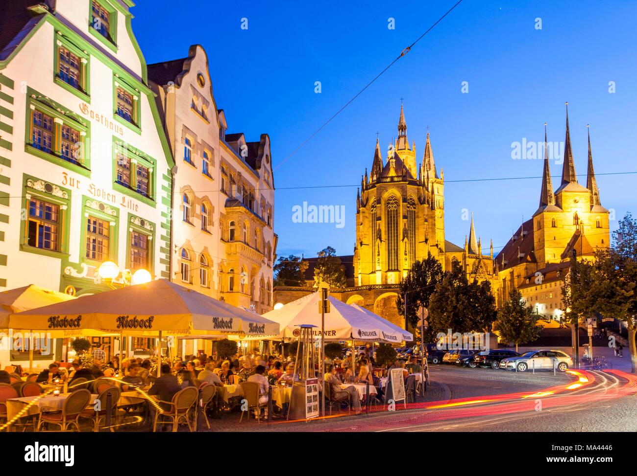Cathedral square with St. Mary's Cathedral and the Church of St ...