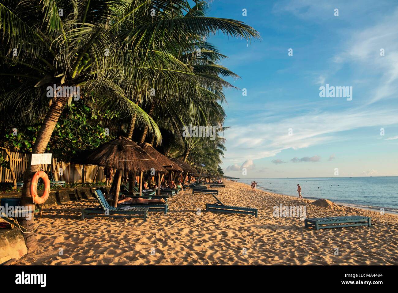 A sandy beach south of Duong Dong on the island Phu Quoc in Vietnam ...