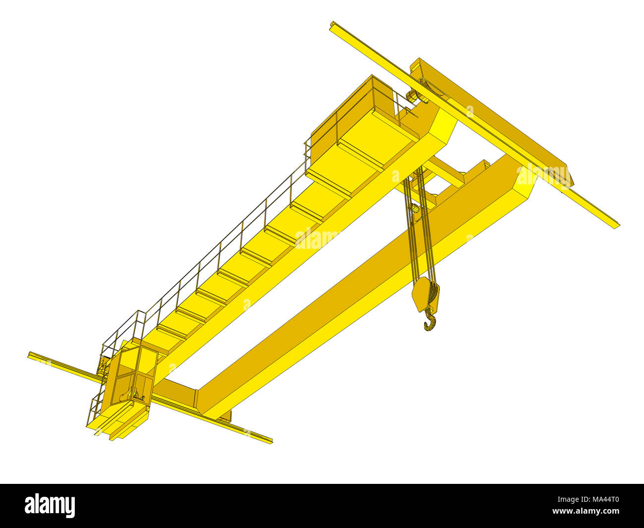 Yellow gantry crane on Cut Out Stock Images & Pictures - Alamy