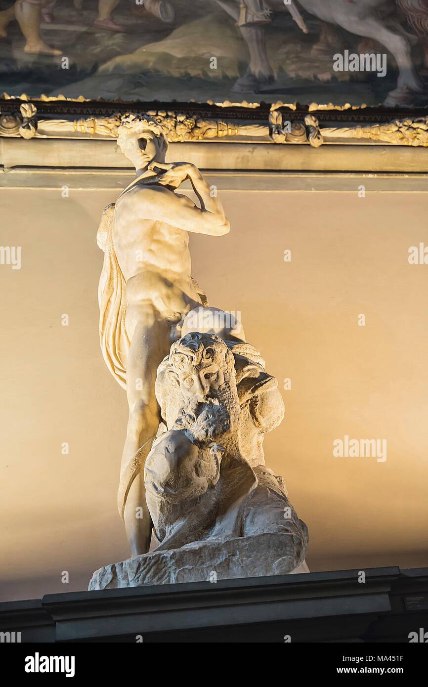 'The Genius of Victory' by Michelangelo at the Palazzo Vecchio in ...