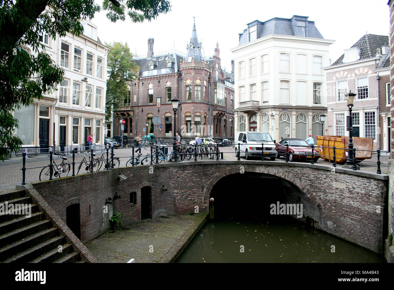 Netherlands,Utrecht,june 2016: Historical Arch bridge in the centre of ...