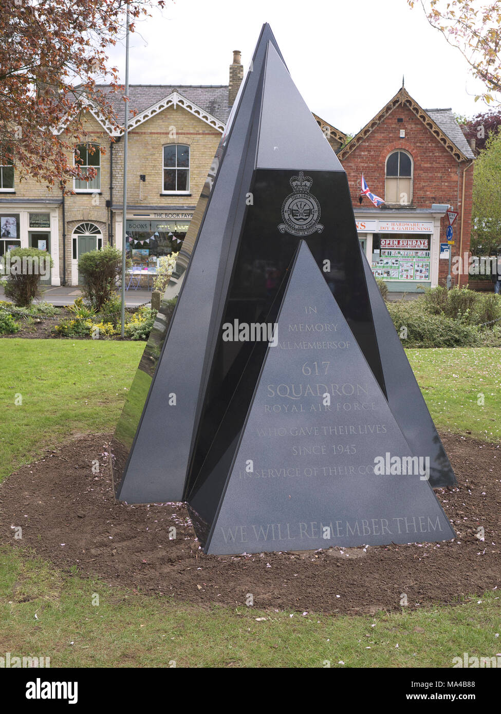 Memorial to 617 squadron, the Dambusters, at Woodhall Spa Lincolnshire ...