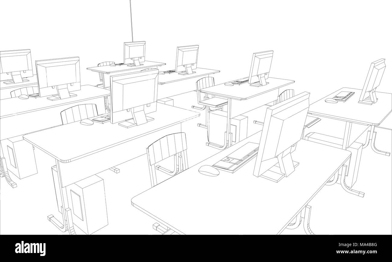 3d classroom Black and White Stock Photos & Images - Alamy