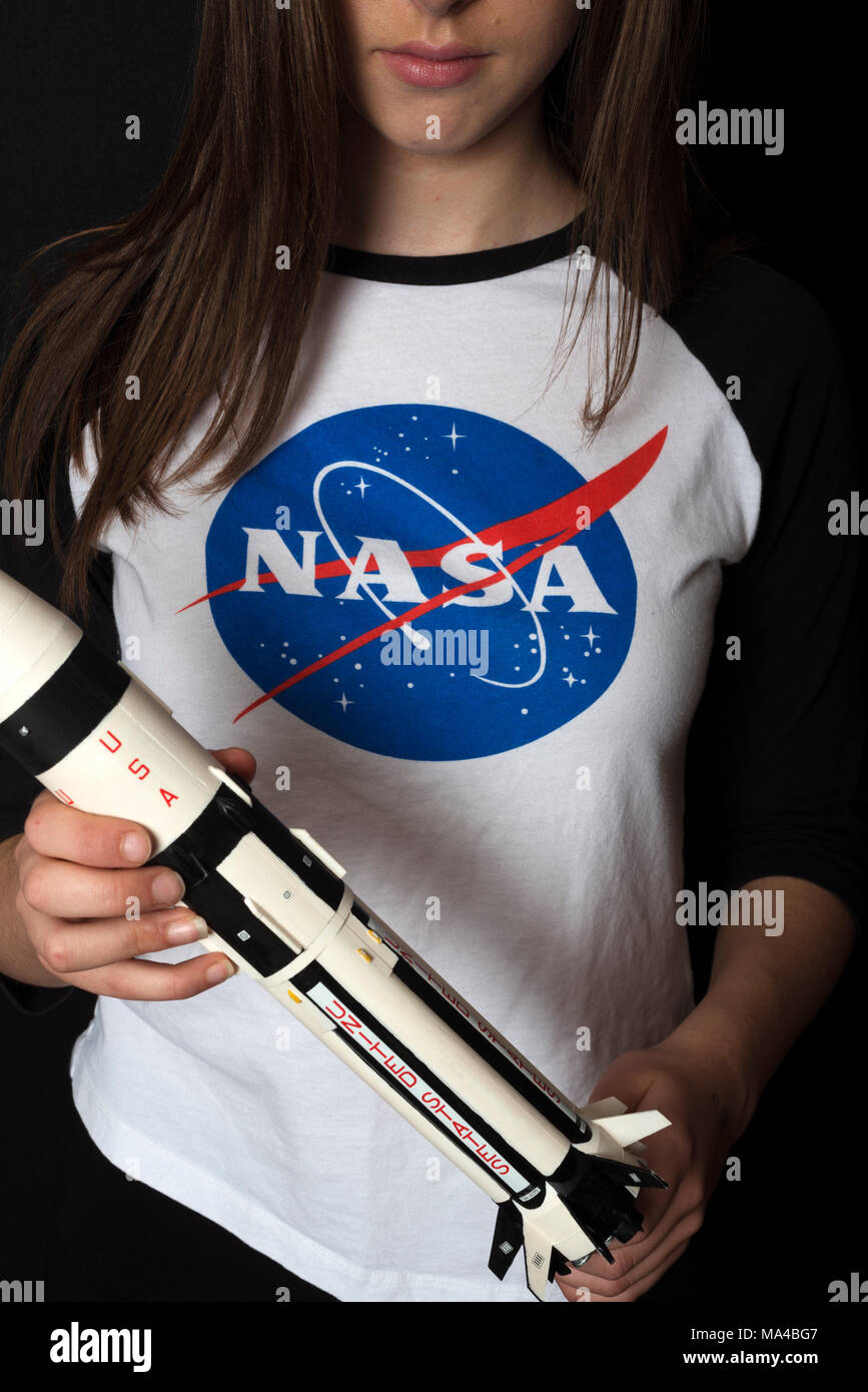 Airfix Saturn IB Apollo 7 model rocket Stock Photo - Alamy