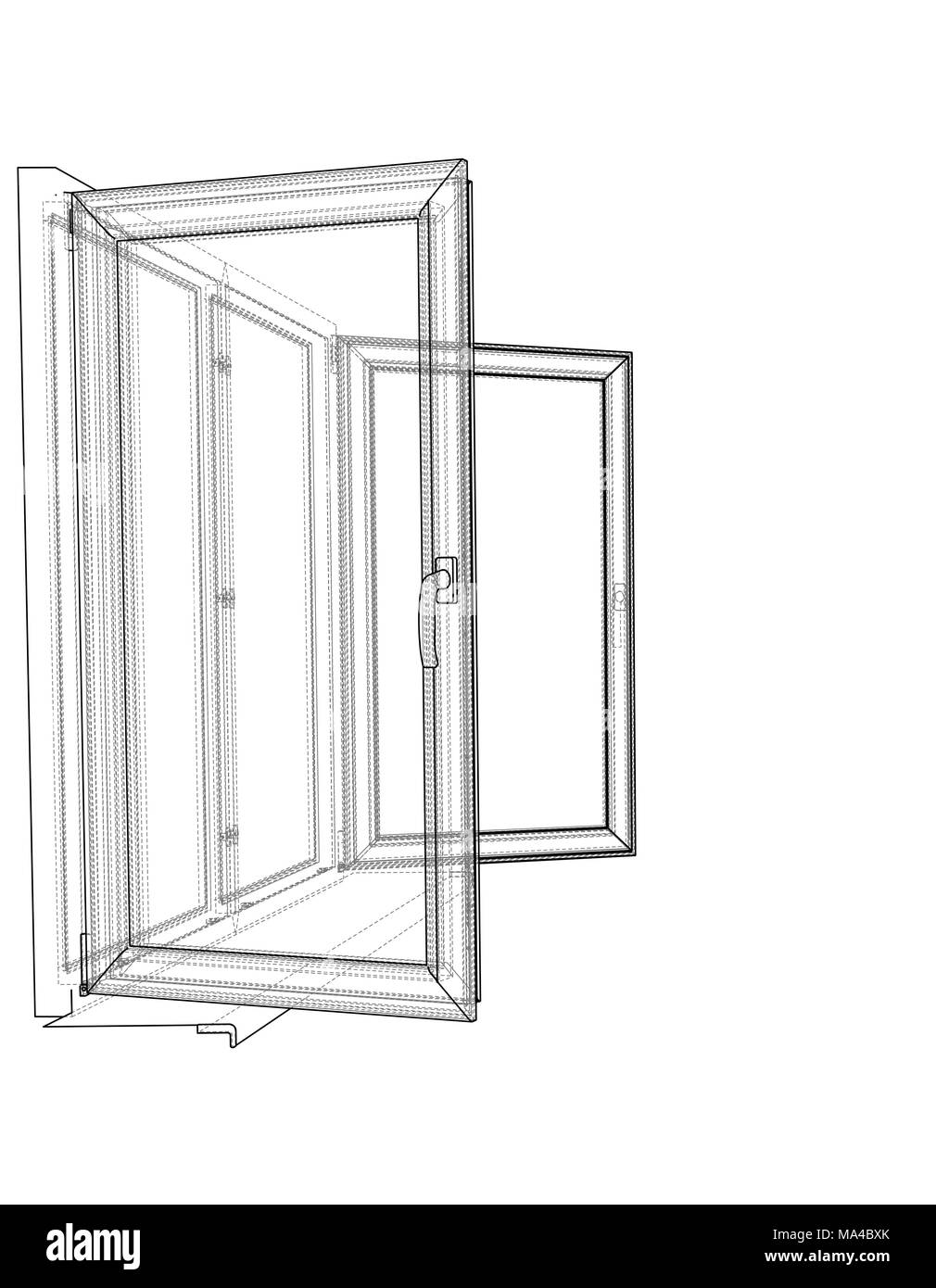 Open windows sketch Stock Photo - Alamy