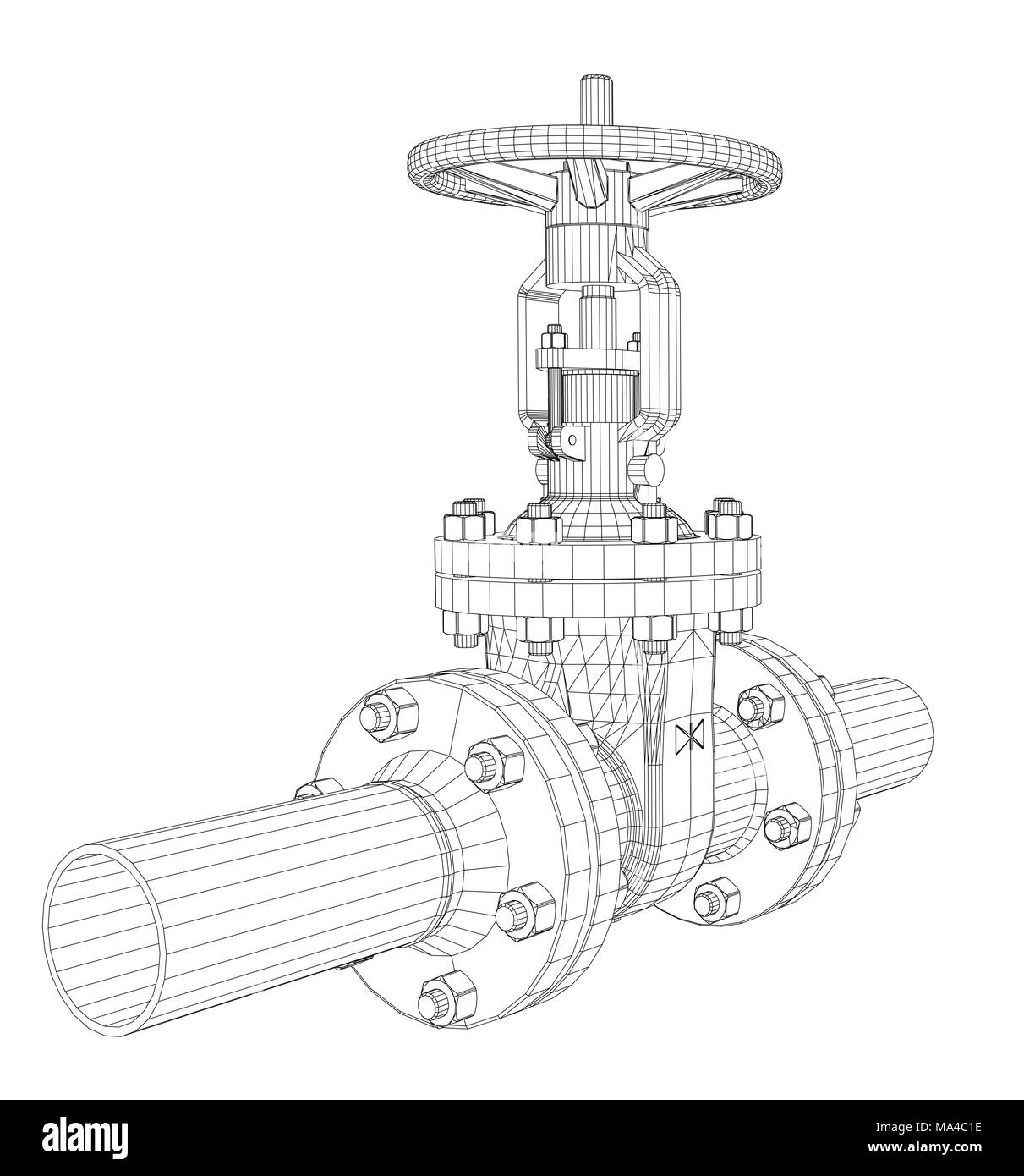 Industrial valve. 3d illustration Stock Photo - Alamy