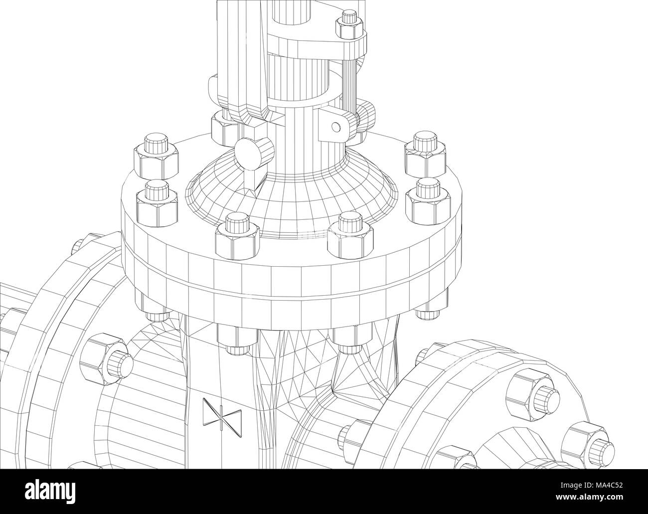 Industrial valve 3d illustration hi-res stock photography and images ...