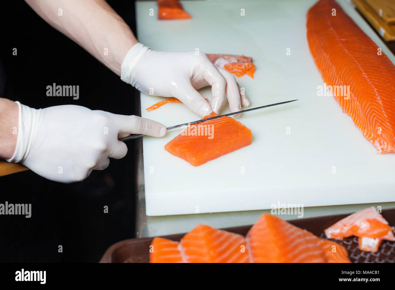 Chef cutting chef cooking food kitchen restaurant cutting cook working ...