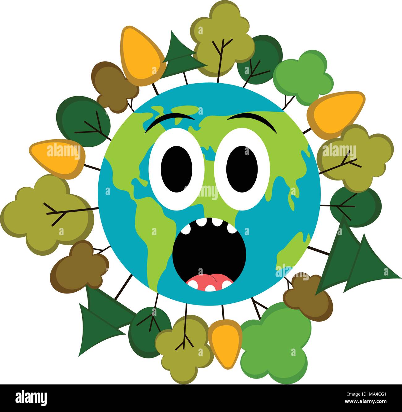 Emoji earth face Stock Vector Images - Alamy
