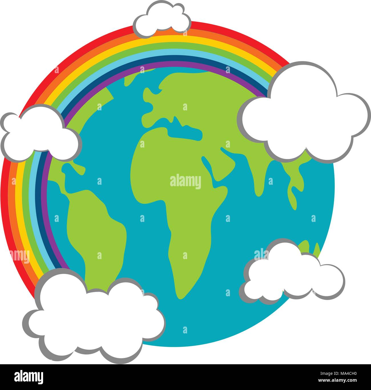 Earth with rainbow icon. Earth day Stock Vector Image & Art - Alamy