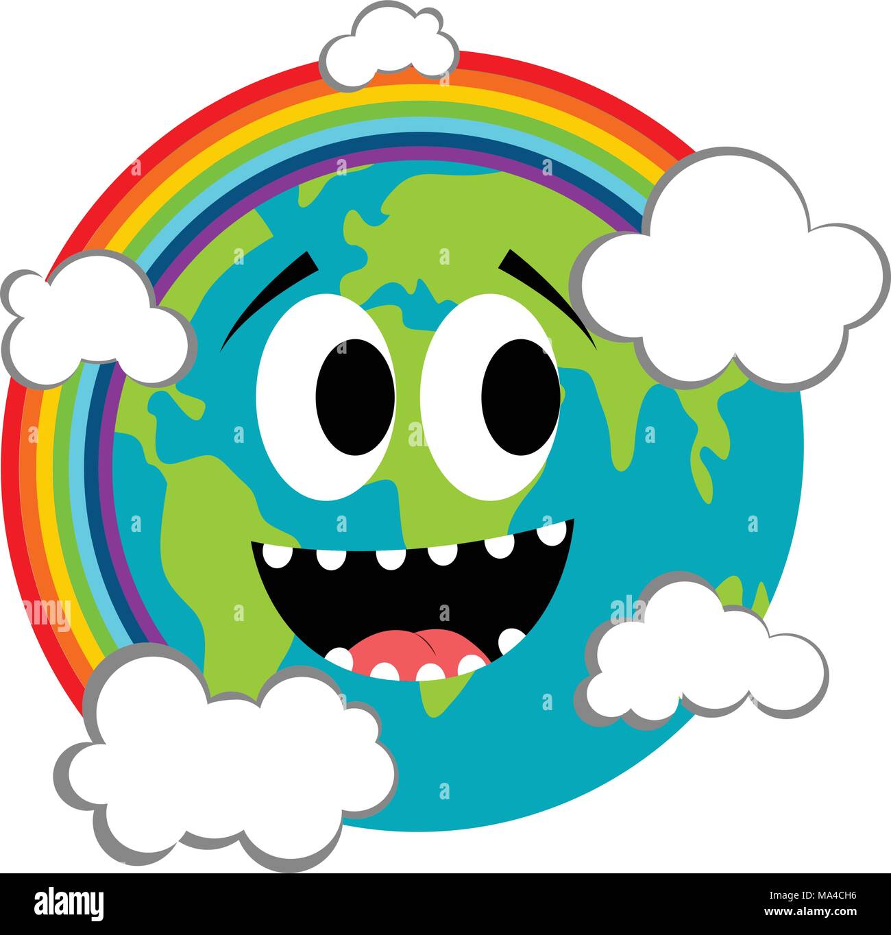 Happy earth emote. Earth day Stock Vector Image & Art - Alamy