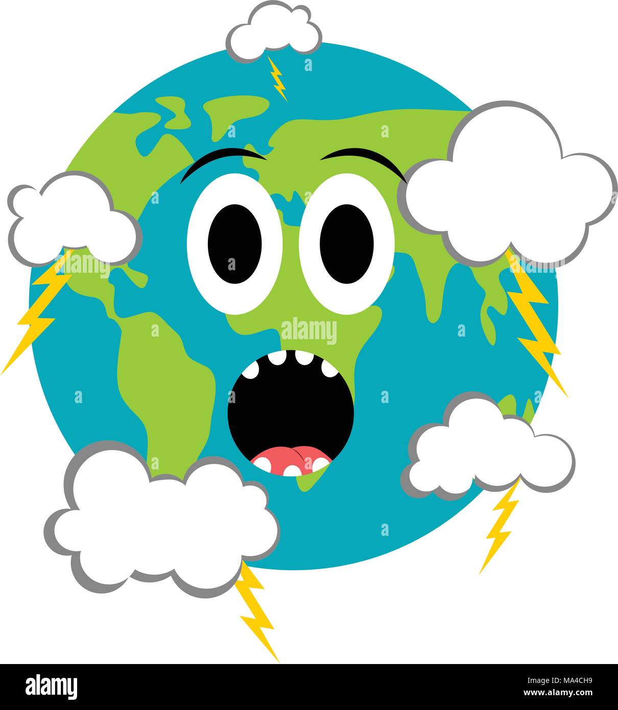 Surprised earth emote. Earth day Stock Vector Image & Art - Alamy