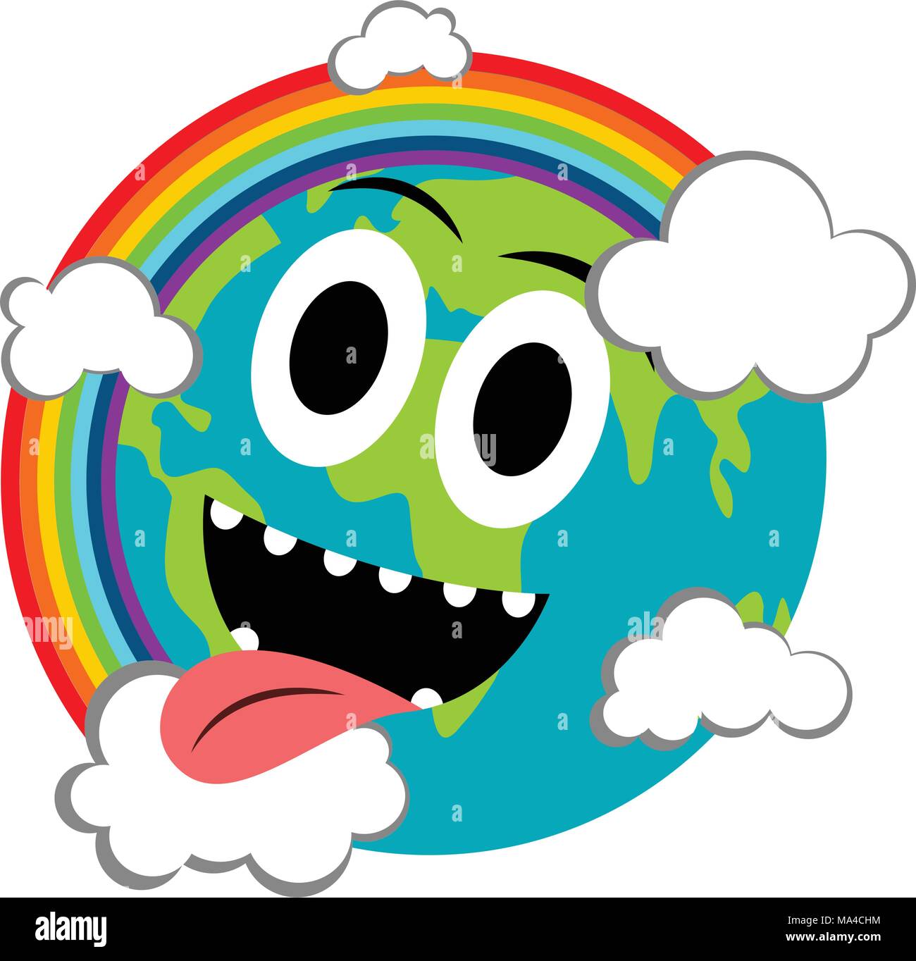 Happy earth emote. Earth day Stock Vector Image & Art - Alamy