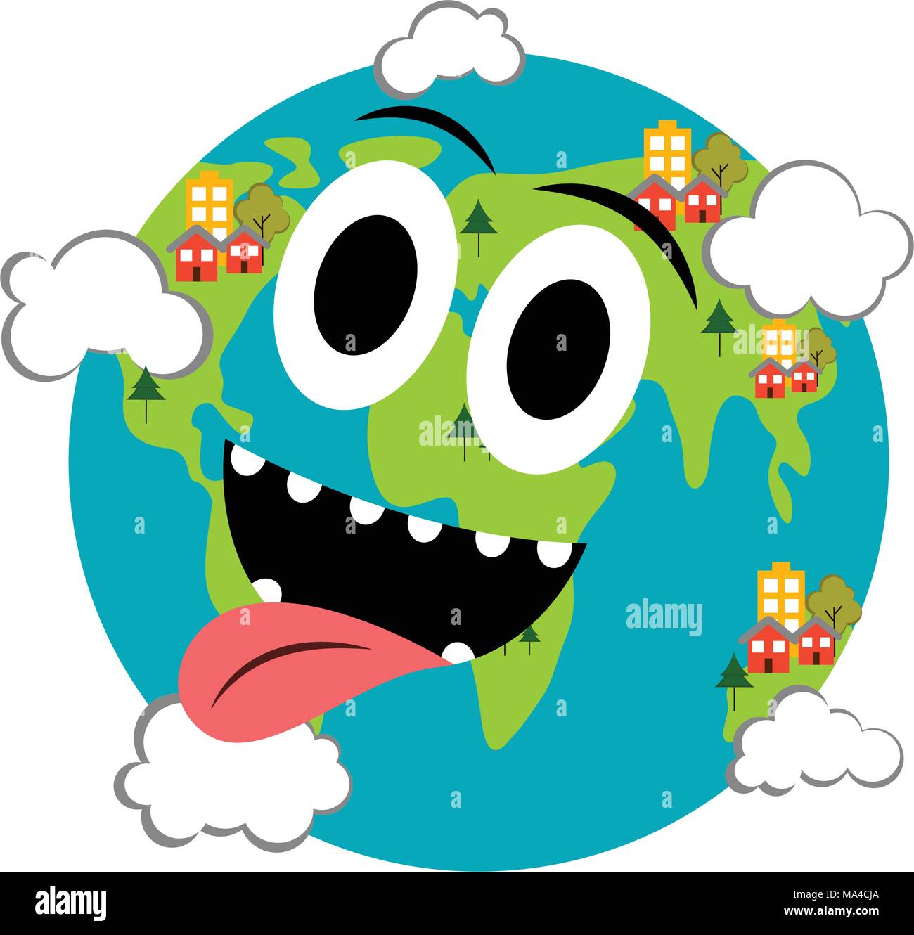 Happy earth emote. Earth day Stock Vector Image & Art - Alamy