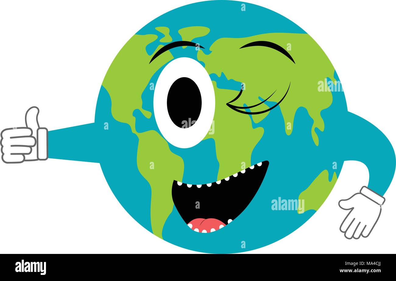 Happy earth emote. Earth day Stock Vector Image & Art - Alamy
