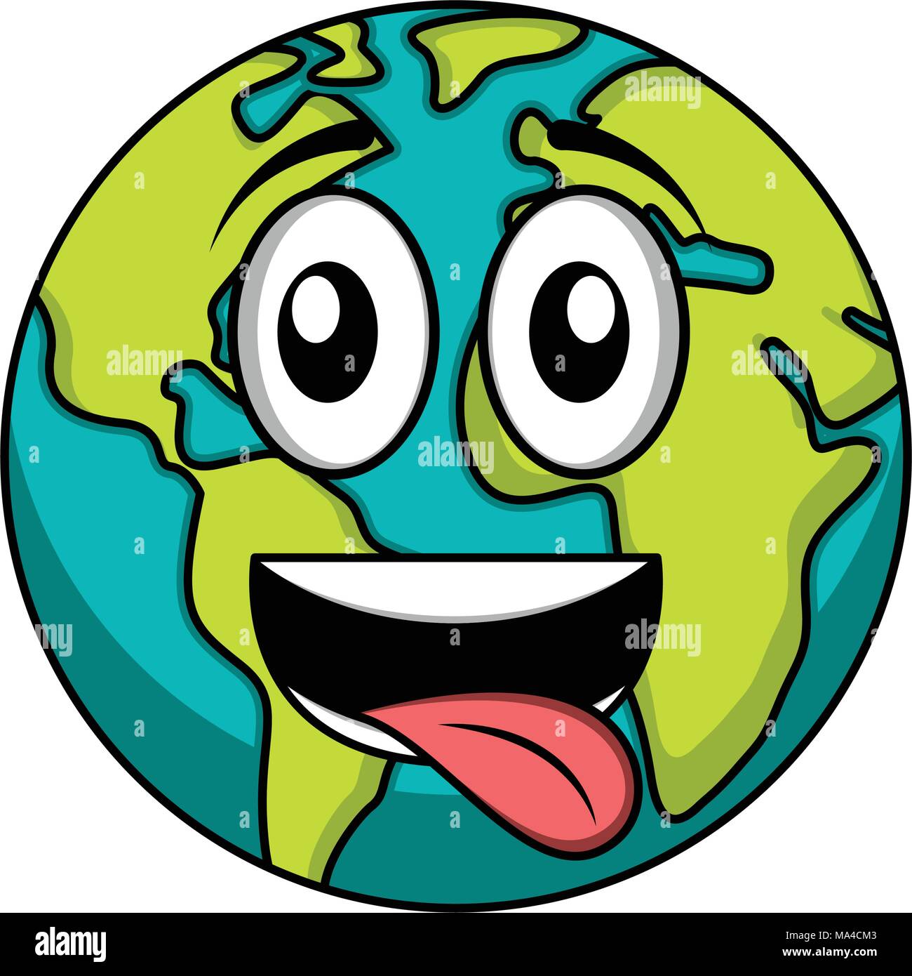Earth happy emoji planet hi-res stock photography and images - Alamy