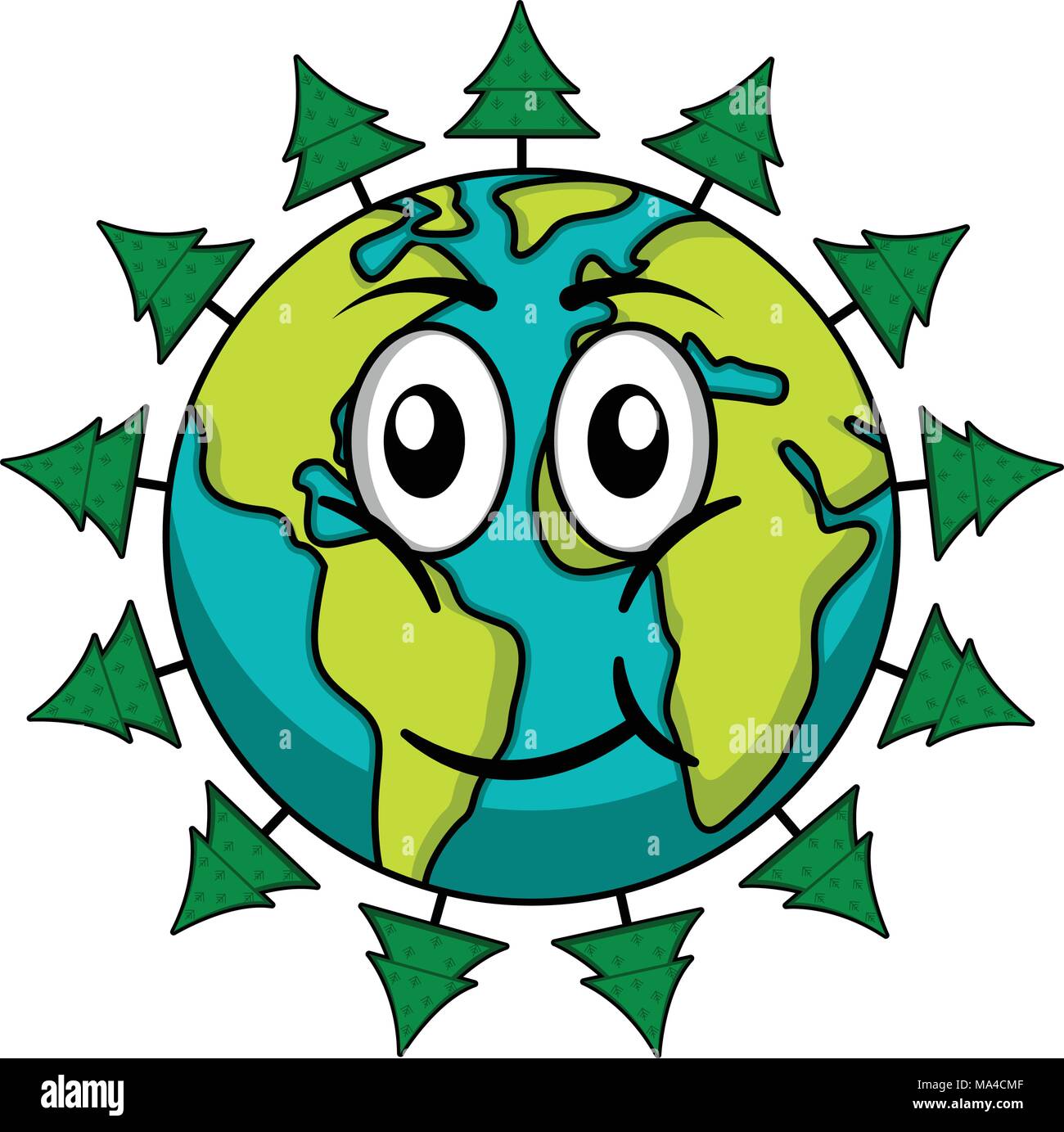 Happy earth emote. Earth day Stock Vector Image & Art - Alamy