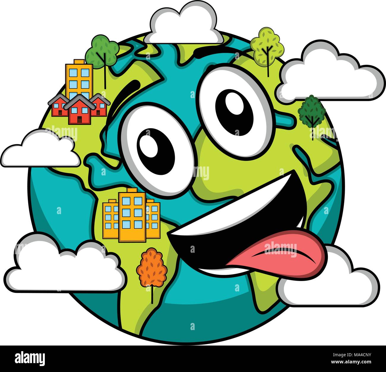 Happy earth emote. Earth day Stock Vector Image & Art - Alamy