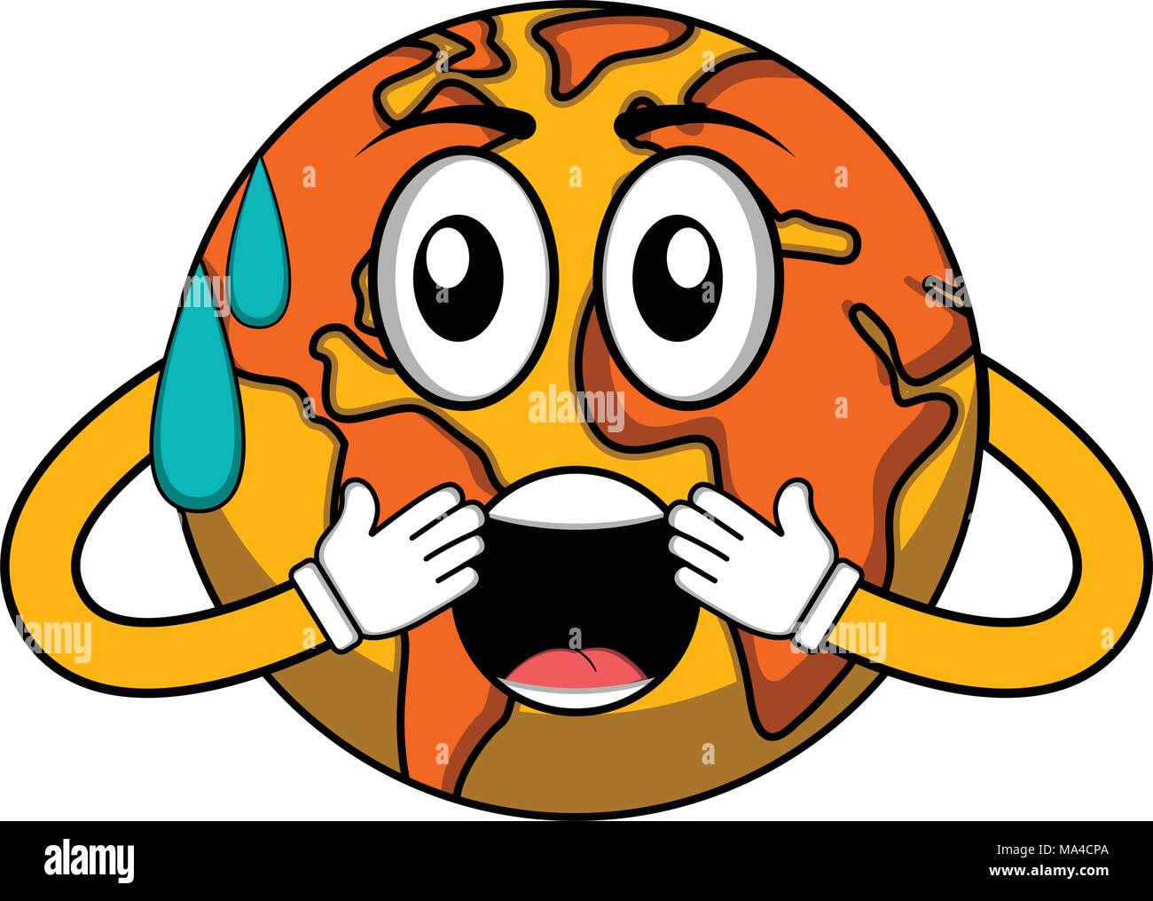 Surprised earth emote. Earth day Stock Vector Image & Art - Alamy