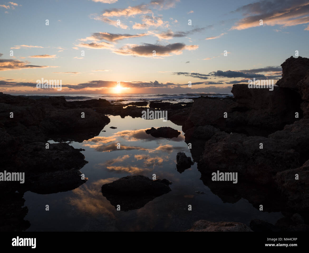 Rocky coast cyprus sunset hi-res stock photography and images - Alamy