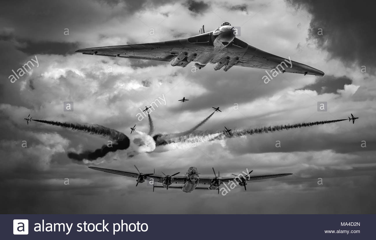 Lancaster Bomber Black and White Stock Photos & Images - Alamy