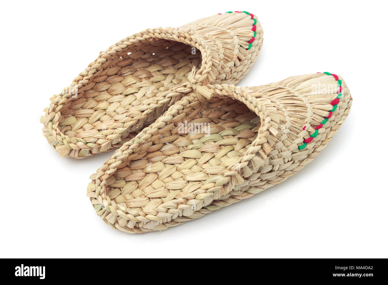 Two woven bast on a white background Stock Photo - Alamy