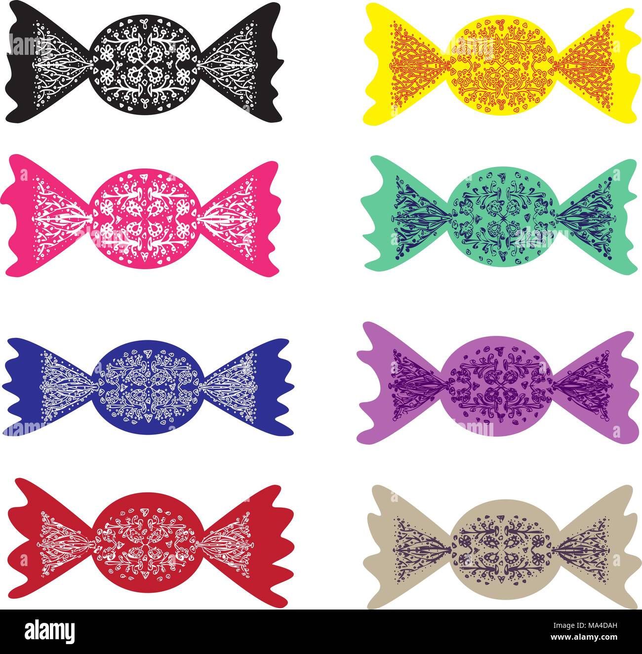 pattern color candy collection Stock Vector Image & Art - Alamy