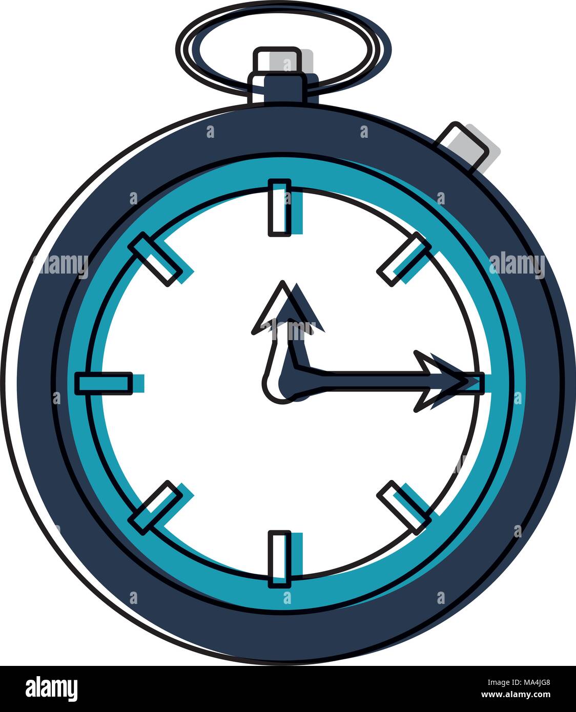 chronometer icon over white background, coloful design. vector ...