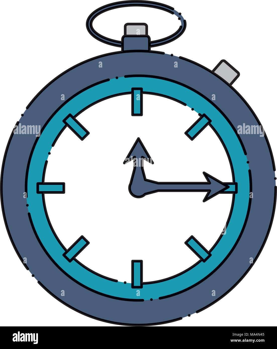 chronometer icon over white background, coloful design. vector ...