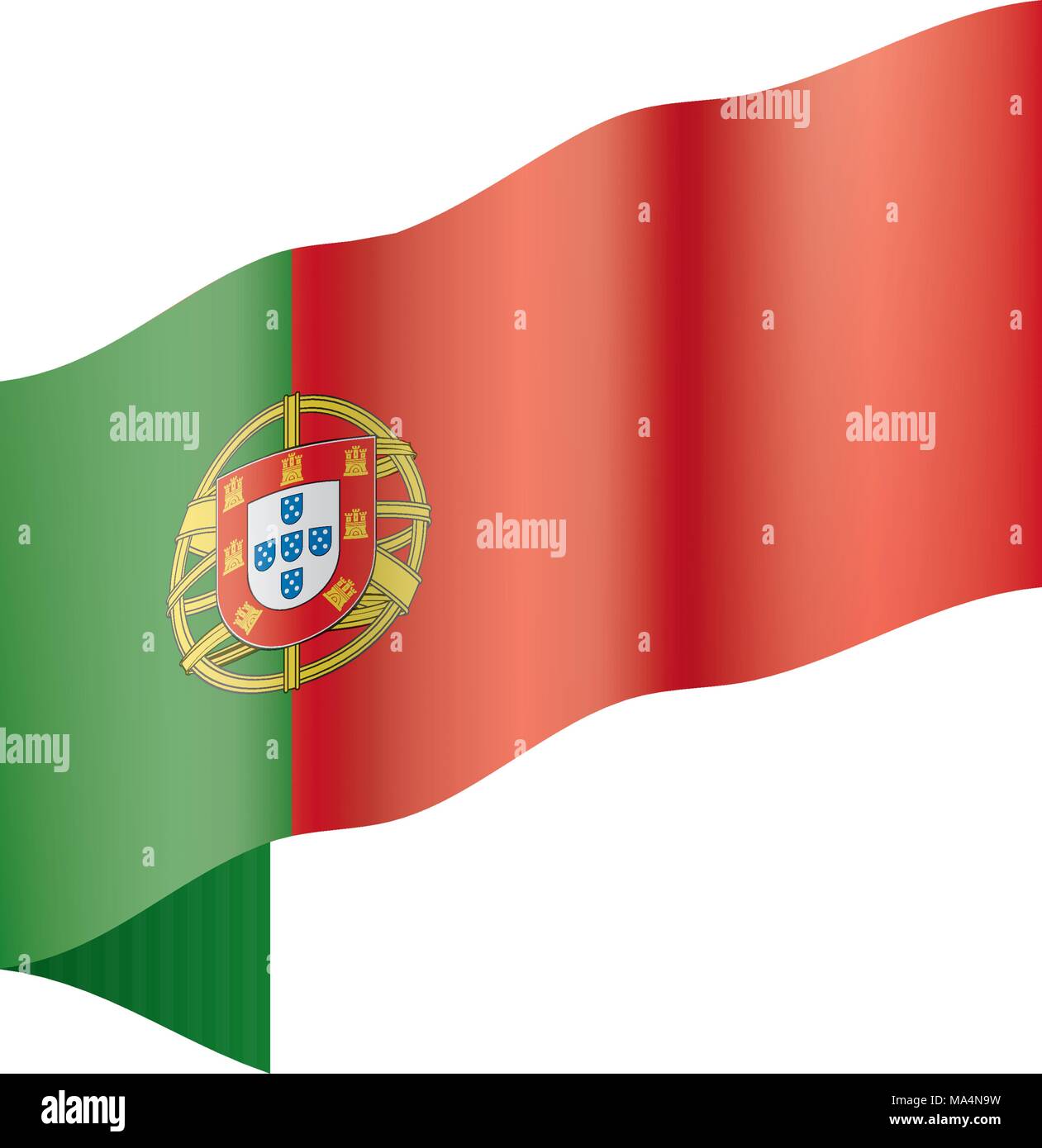 Portugal flag, vector illustration Stock Vector Image & Art - Alamy