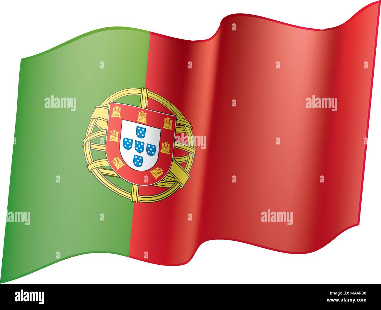 Portugal flag, vector illustration Stock Vector Image & Art - Alamy