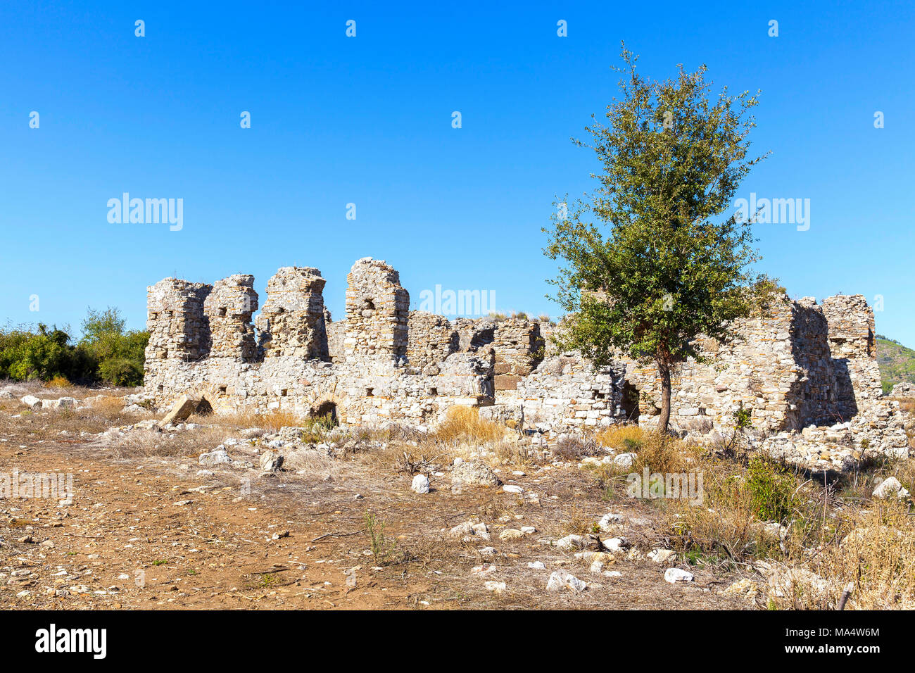 Ruins of ancient city of Aspendos in Antalya in Turkey Stock Photo - Alamy