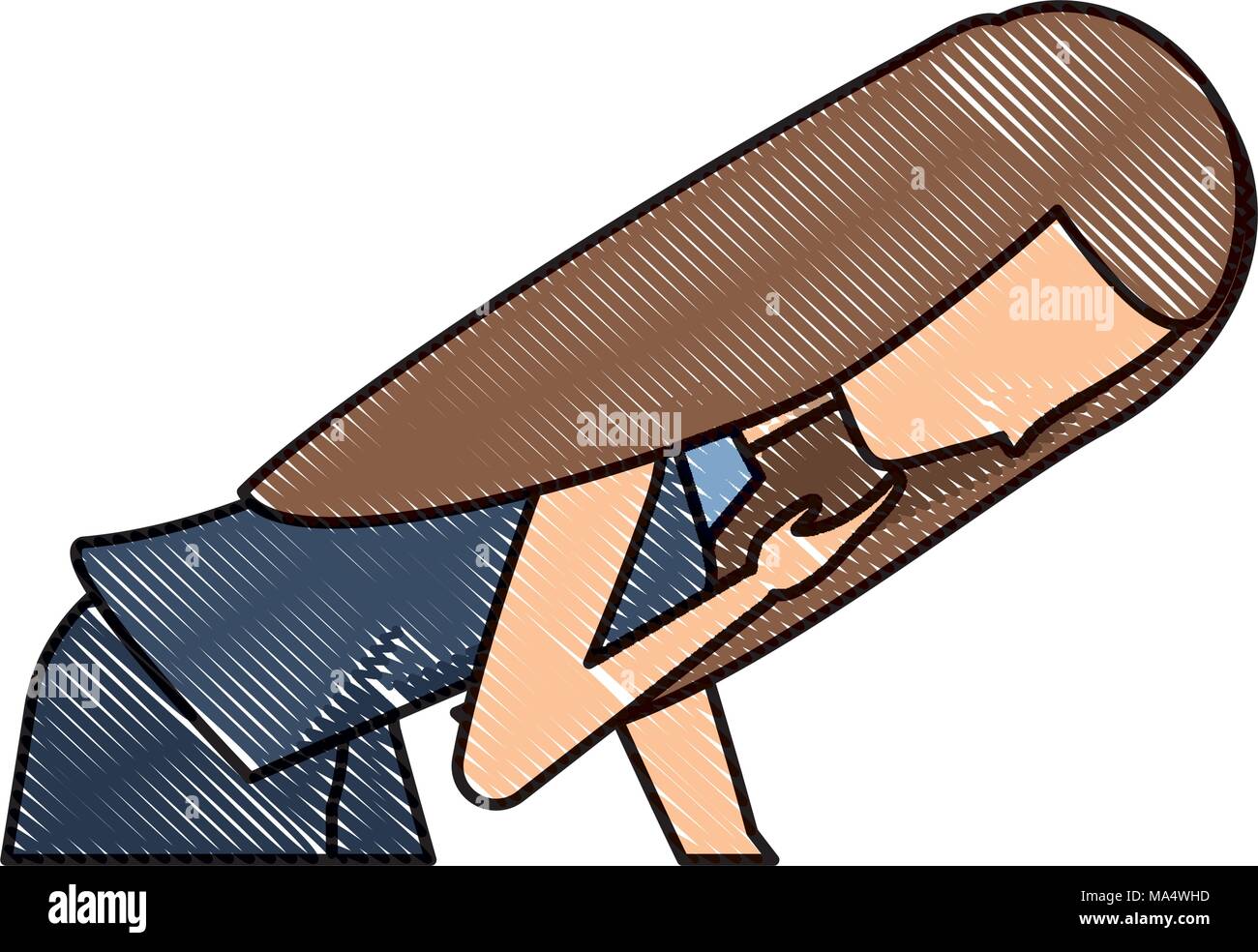 avatar businesswoman thinking over white background, colorful design ...