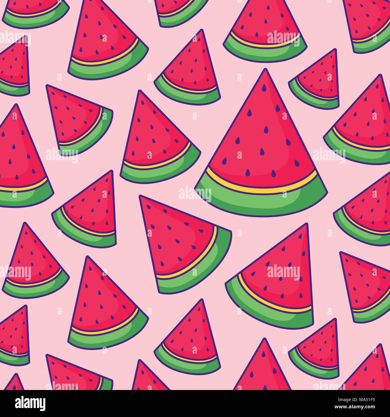 watermelons background, colorful design. vector illustration icon Stock ...