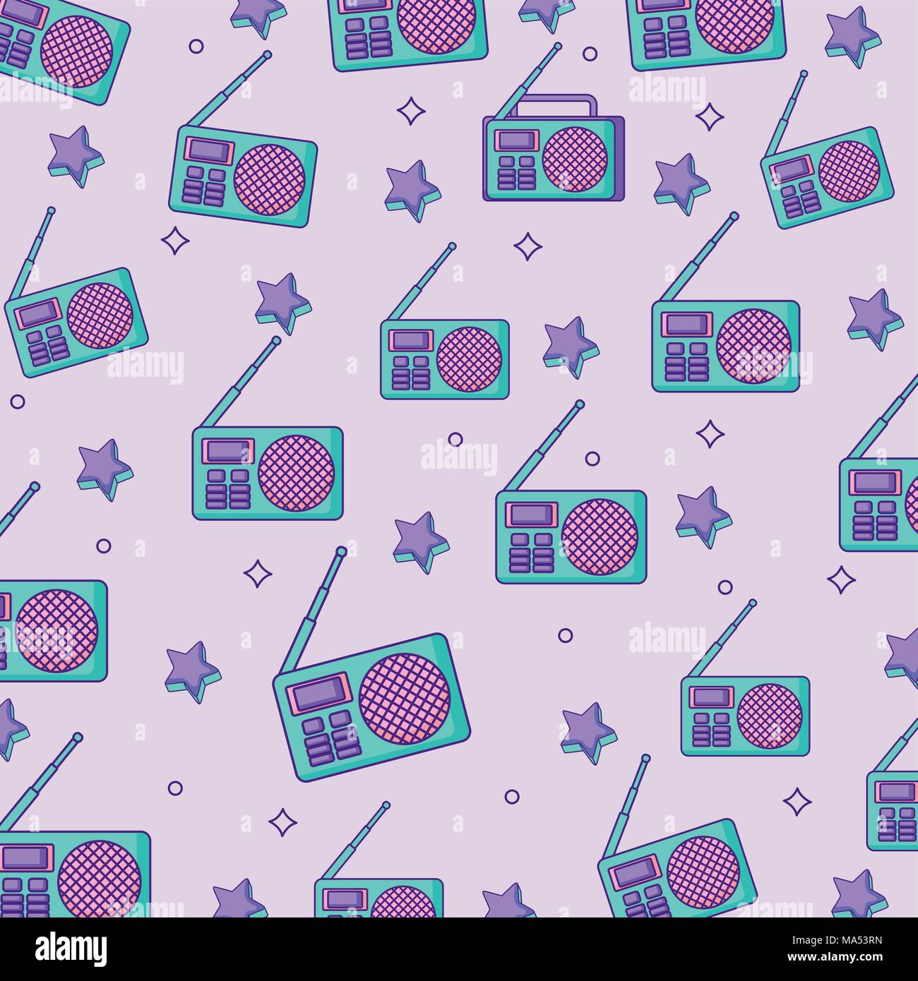 retro radio background, colorful design. vector illustration Stock ...