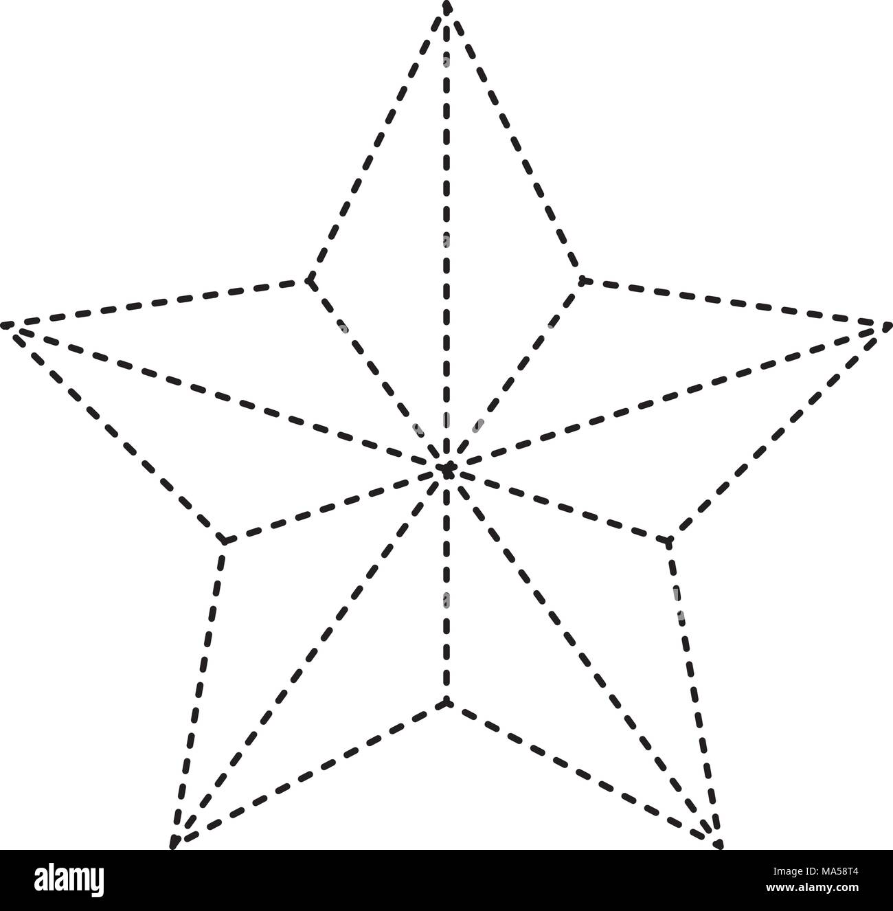dotted shape shiny star in the sky design icon Stock Vector Image & Art ...