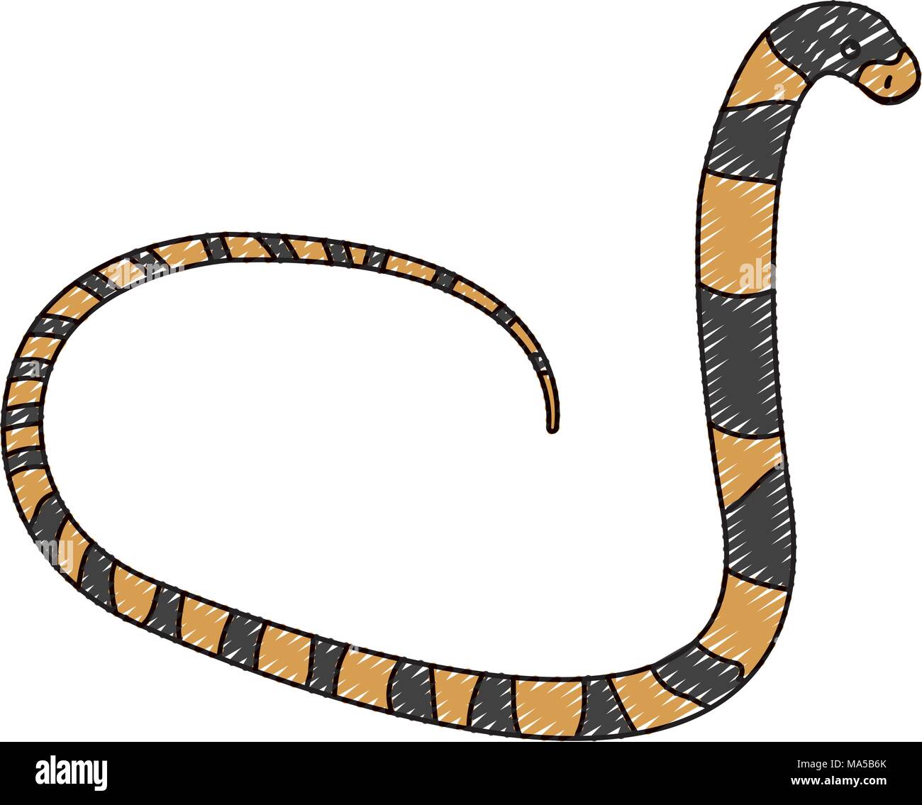 doodle wild serpent animal with danger poison Stock Vector Image & Art ...