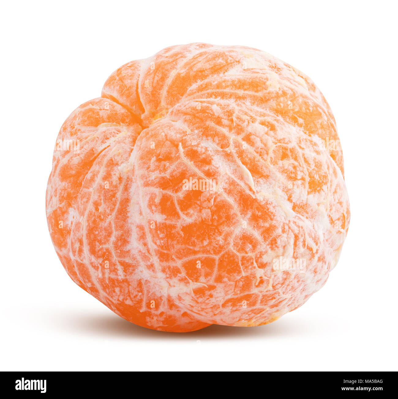 Fresh mandarin (tangerine) isolated with shadow on white background ...