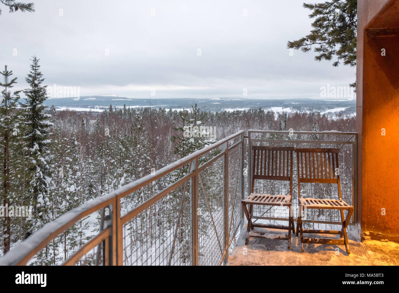 Tree Hotel in Harads, Sweden Stock Photo - Alamy