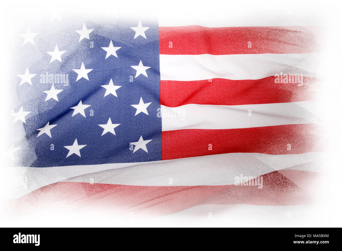American flag on plain background Stock Photo - Alamy