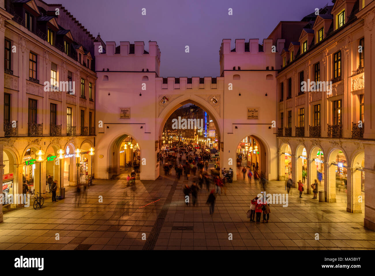 Germany, Bavaria, Upper Bavaria, Munich, Karlsplatz (square), Stachus ...