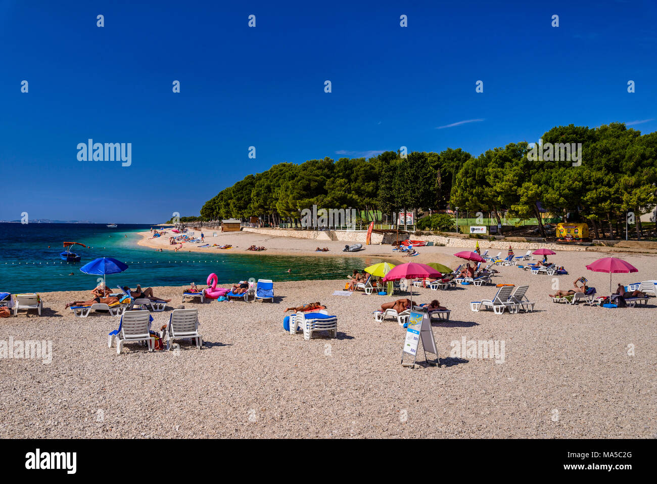 Croatia, Dalmatia, region of Sibenik, Primosten, Mala Raduca beach ...
