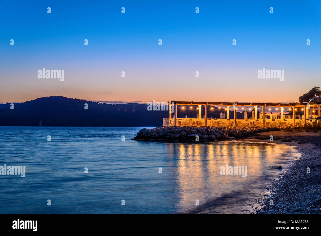 Croatia, Dalmatia, Sibenik, Solaris Beach Resort, Restaurant Trattoria ...