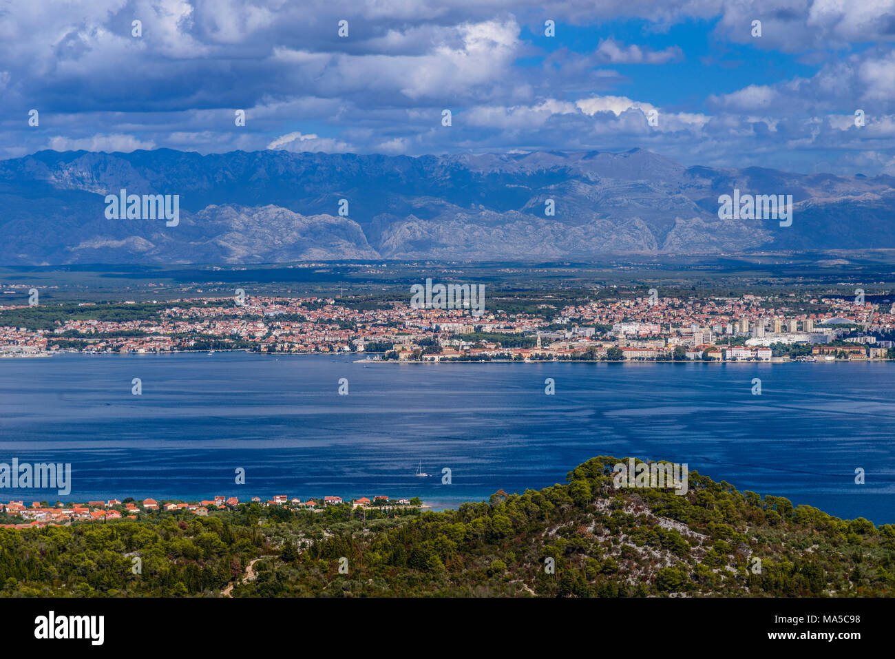 Croatia, Dalmatia, Zadar archipelago, island Ugljan, Preko, ruins of ...