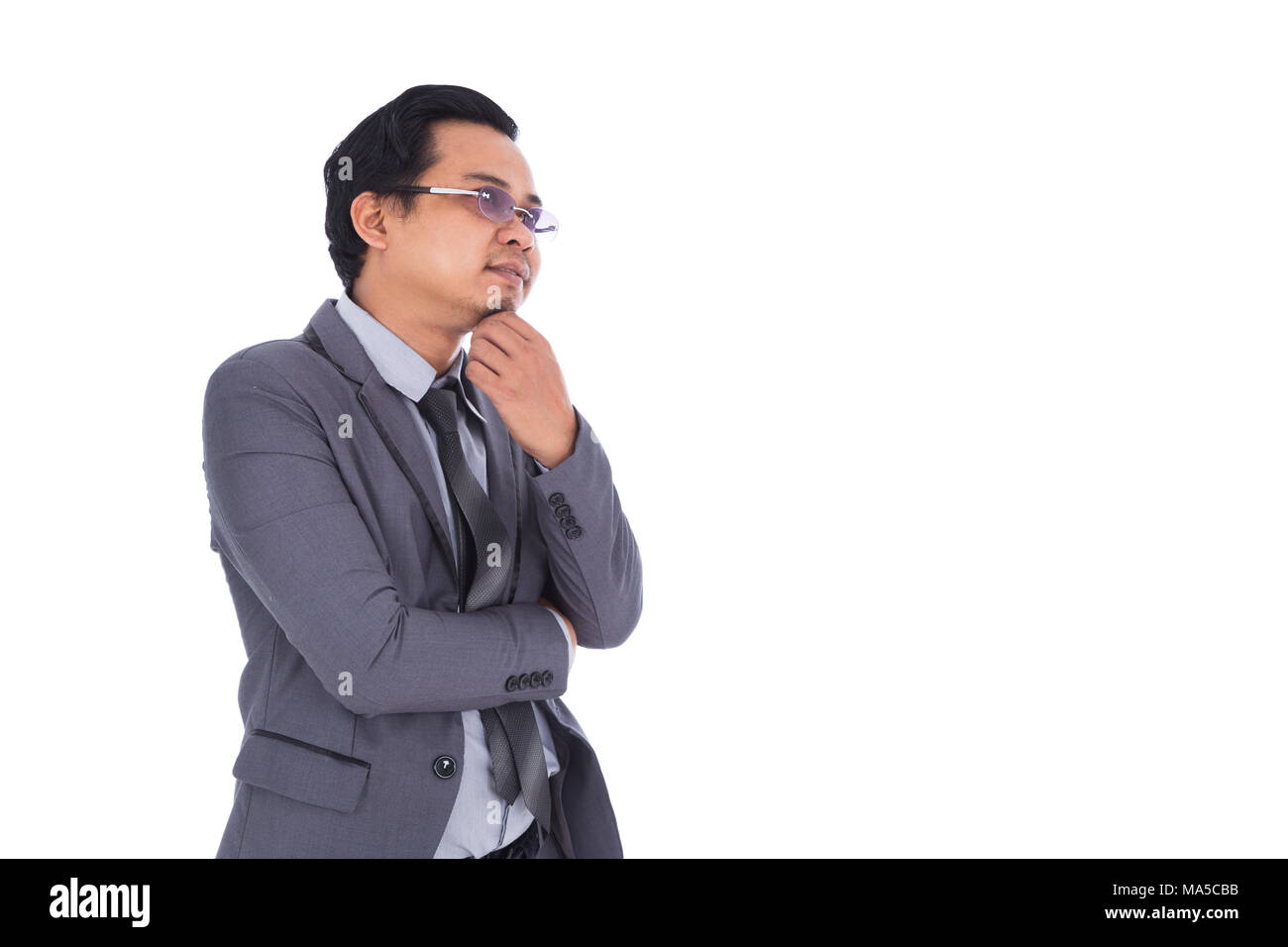 Portrait thinking man caucasian in Cut Out Stock Images & Pictures - Alamy