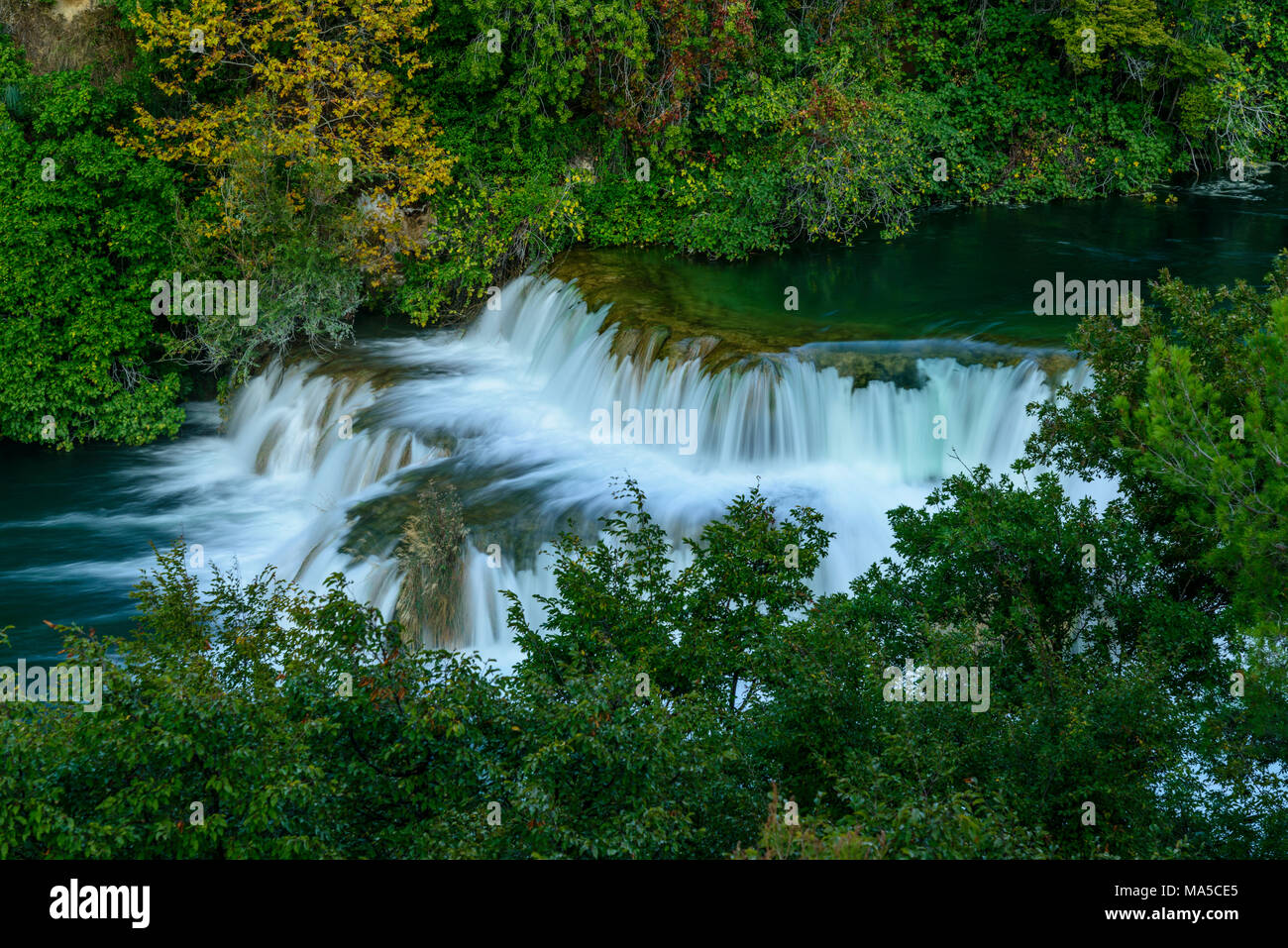 Croatia, Dalmatia, region of Sibenik, Krka National Park, Lozovac, Skradinski buk, waterfall ...